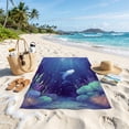 Beach towels oversized shark A shark swimming in the ocean surrounded ...