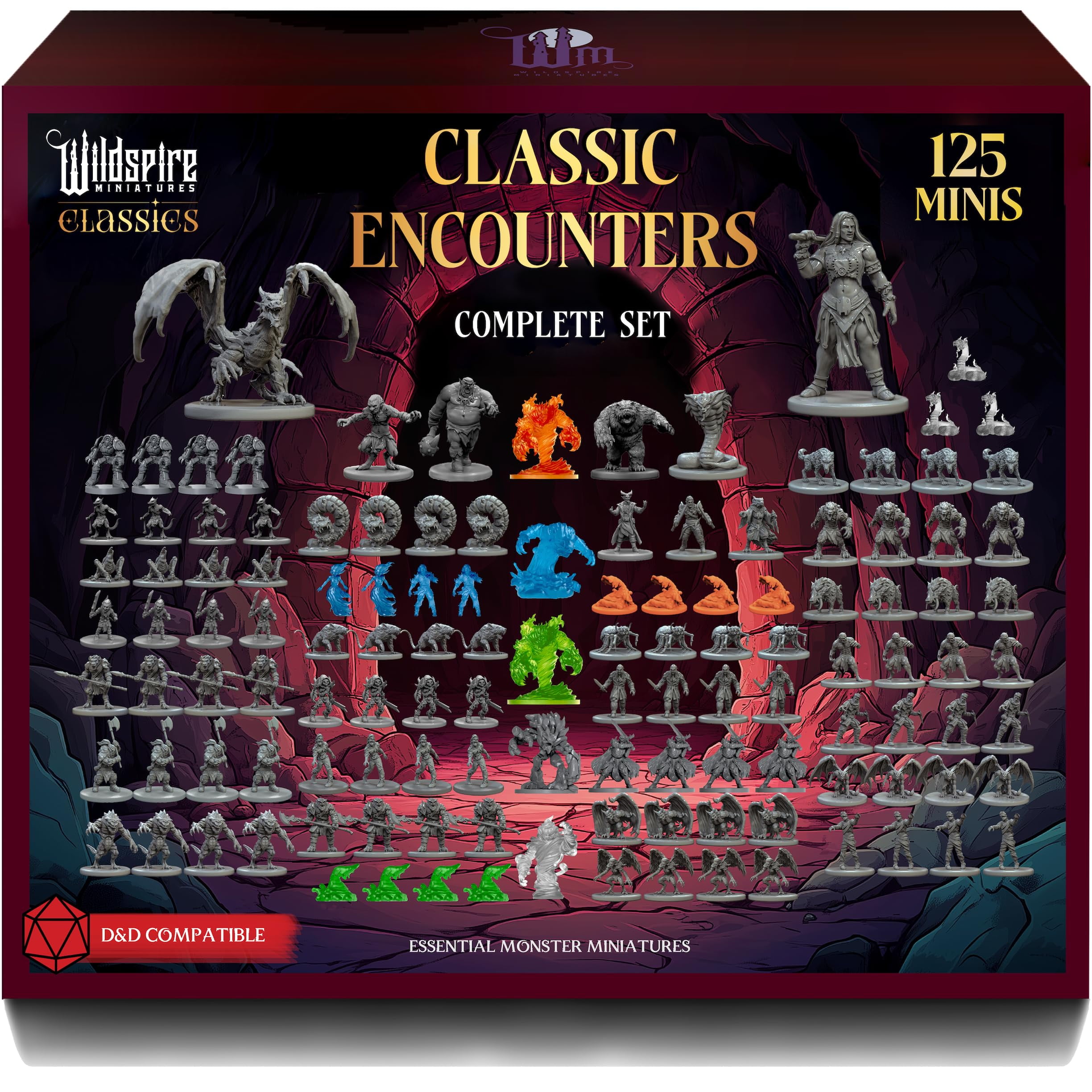 DND Miniatures Wildspire Classic Encounters 125 figuras de 28 mm ...
