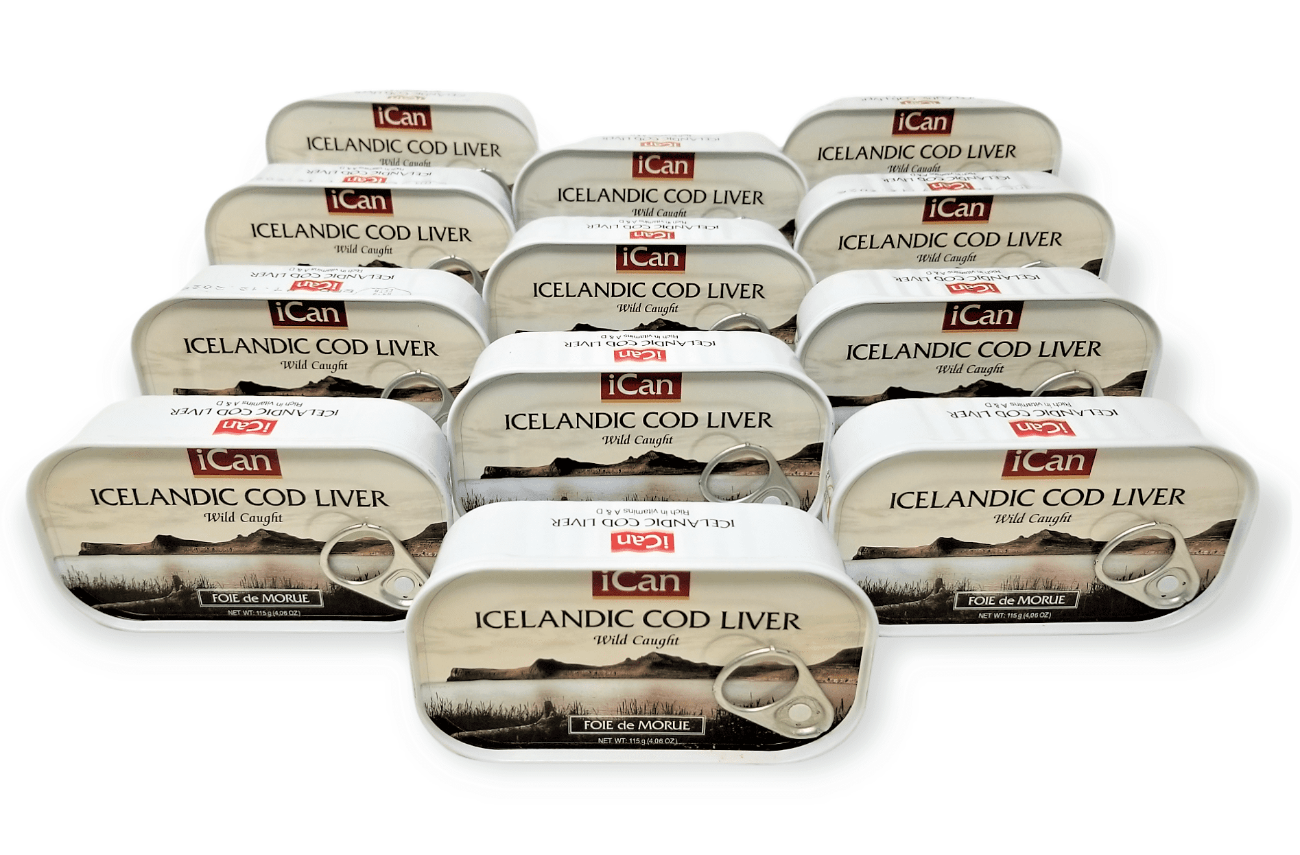 Ican Icelandic Wild Cod Liver 4.06oz/115g | Wild Caught from Pure ...