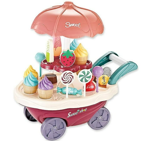 Children's Toy Spinning Ice Cream And Candy Cart-pretend Game | Walmart ...