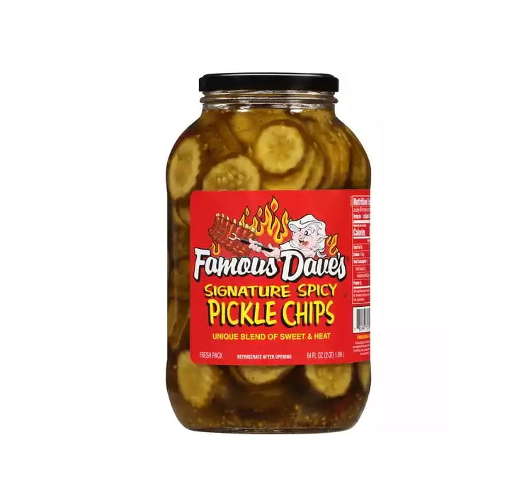 Famous Daves Signature Spicy Pickle Chips 64 Oz by Famous Daves ...