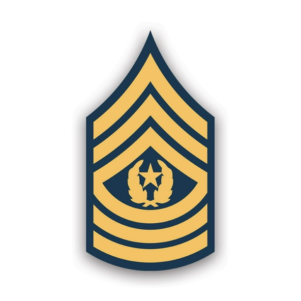 E-9 Command Sergeant Major Insignia Sticker Decal - Self Adhesive Vinyl ...
