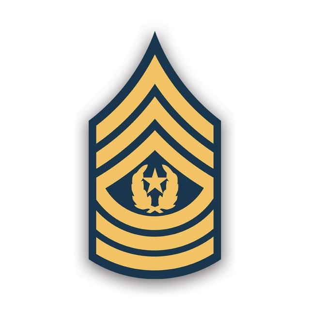 E-9 Command Sergeant Major Insignia Sticker Decal - Self Adhesive Vinyl ...
