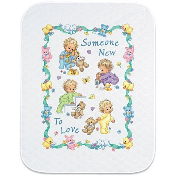 Stamped Embroidery Baby Quilt Kit