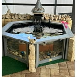 Lily Clear View Hexagon Wood Fish Tank Decor: Large-Window Garden ...