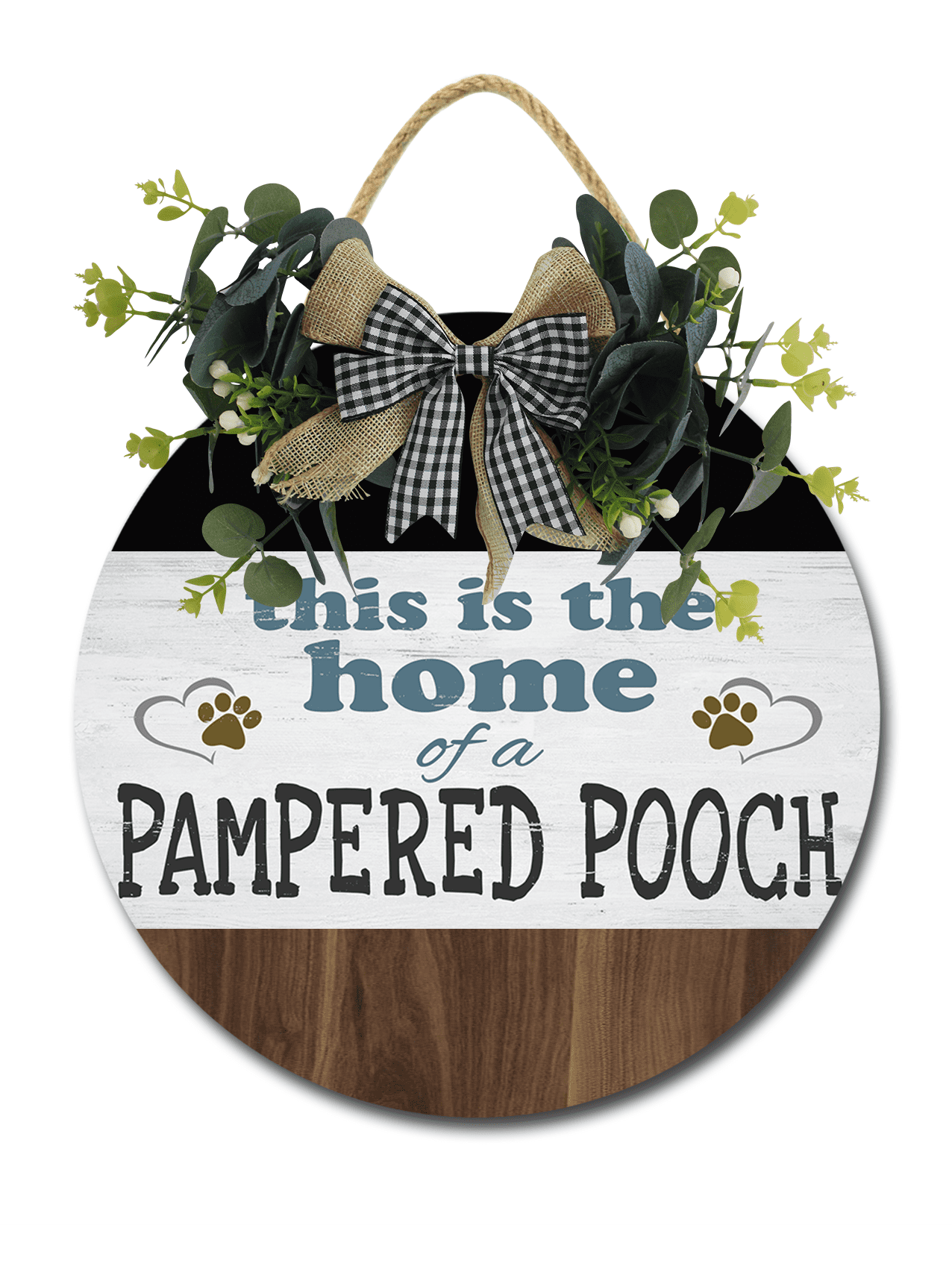 Eveokoki This Is The Home Of A Pampered Pooch Front Door Sign Funny ...