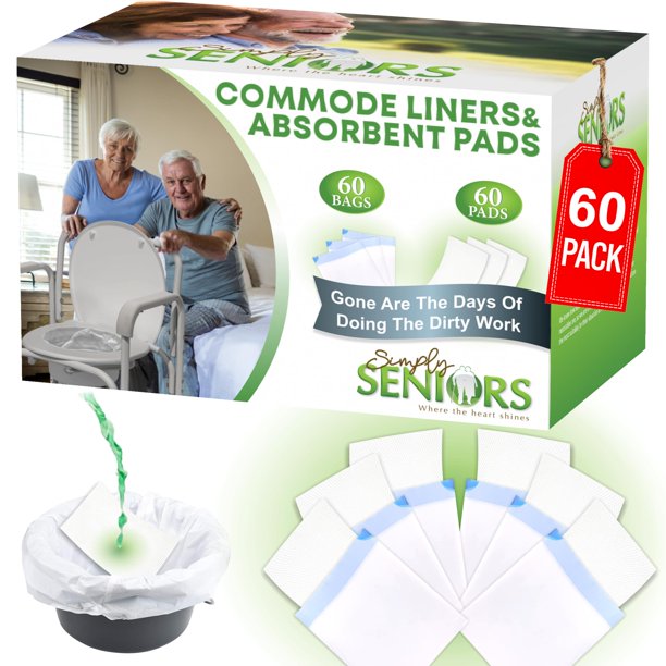 Forros para inodoros con almohadillas absorbentes Simply Seniors, 60 ...