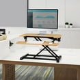 "FLEXISPOT Bamboo Texture Adjustable Standing Desk Converter, Home ...