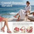 BLISSFUL STEP Women's Lace-up Camouflage Platform Peep-toe Sandals Red1 ...