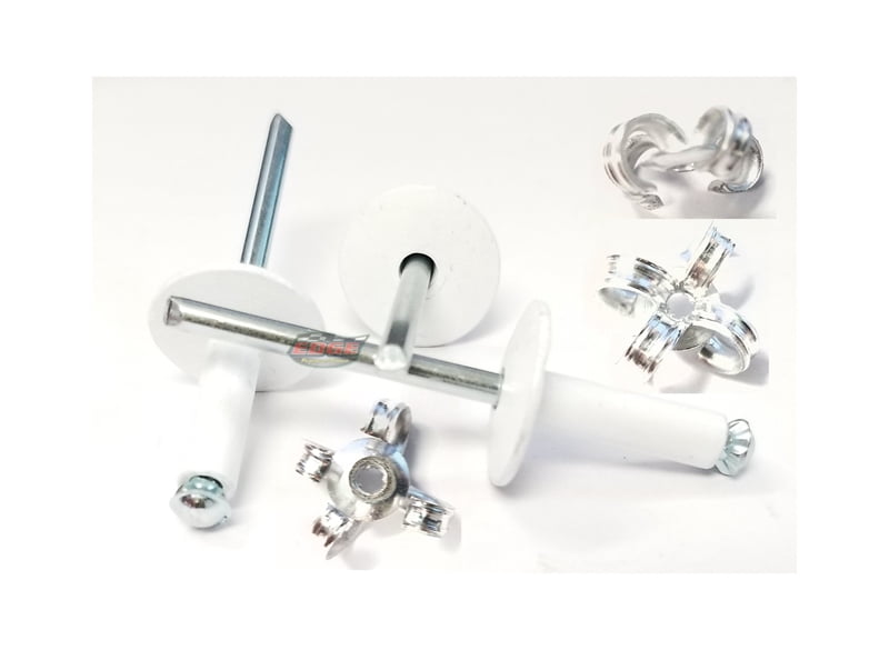White 3/16" Rivet Large Head Exploding Banana Peel Aluminum Pop Rivets ...