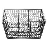HUBERT Wire Basket Black Steel - 10 3/16 L x 10 3/16 W x 4 11/12 H ...