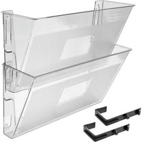 Acrimet Plastic 3 Slots Letter Size File Organizer, Clear Crystal ...