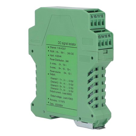 DC Current Signal Isolator, 4-20mA Input Currents Signals Transmitter 0.1%FS Basic Accuracy For ...