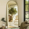 Arched & Rectangular Full Length Mirror with Stand, Wall Hanging or ...