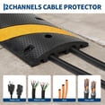 M optimized 6FT Rubber Speed Bump with Caps, Protector Ramp, 22000 LB ...