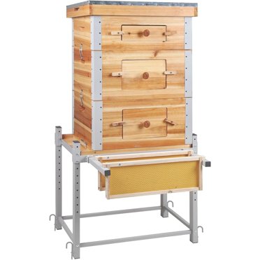 Langstroth Beehive Frames Kit with Metal Roof for Honey Keeping Starter ...