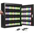 250 Keys Key Lock Box Wall Mount with Additional 24 Side Hooks and Key ...