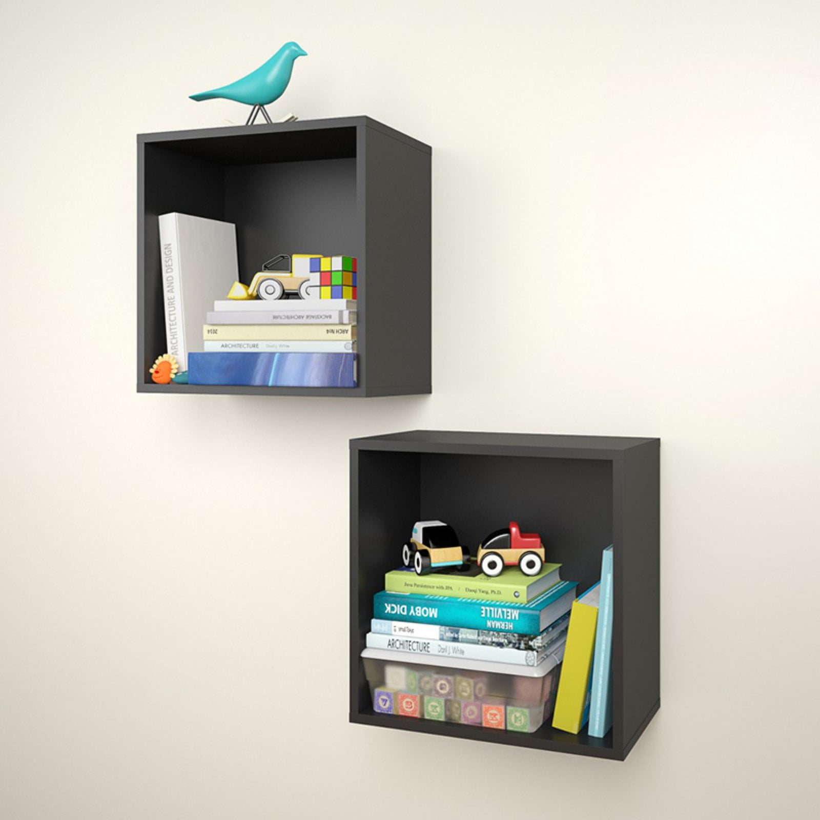 Nexera Avenue Decorative Wall Cubes, Black, 2-Pack - Walmart.com