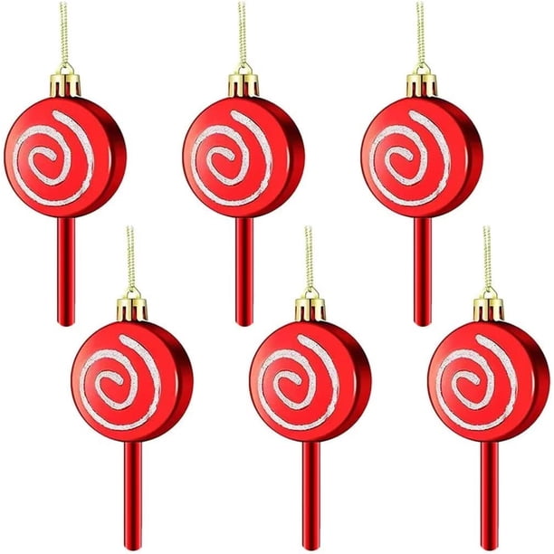 Set of 6 Candy Christmas Tree Charms - Lollipop Christmas Tree ...