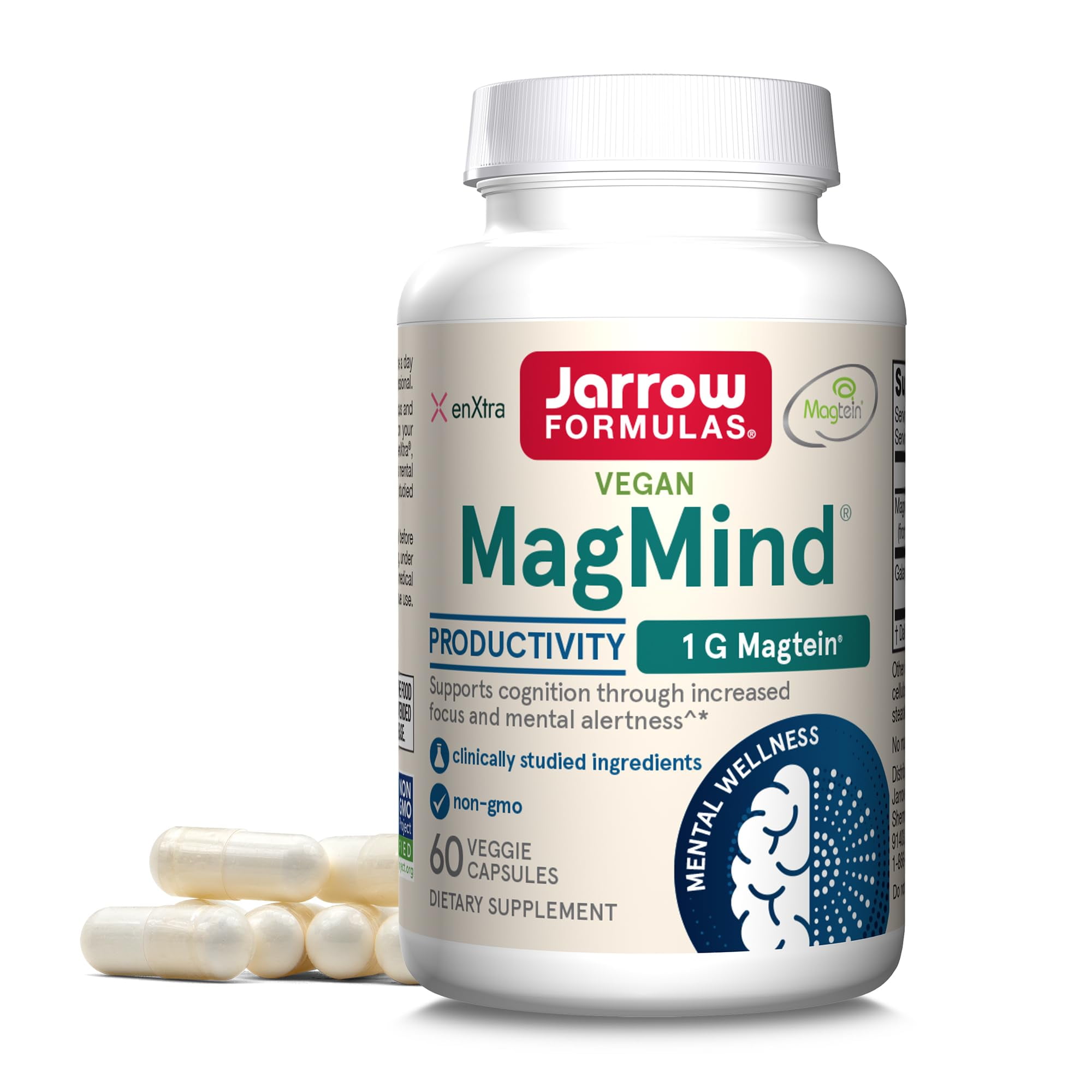 Suplemento Jarrow Formulas MagMind Productivity 60 cápsulas | Walmart ...