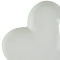 DecMode White Ceramic Slanted Heart Wall Decor with Varying Sizes (3 ...