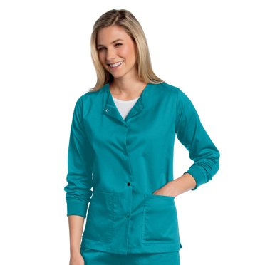 NATURAL UNIFORMS Women's Ultra Soft Front Zip Warm-Up Scrub Jacket 5200 ...