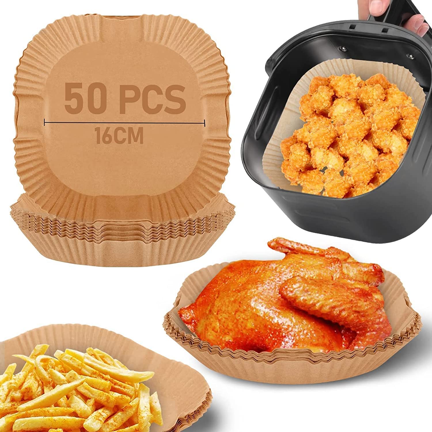 Air Fryer Square Parchment Disposable Nonstick Waterproof Baking Paper air-fryer-square-parchment-disposable-nonstick-waterproof-baking-paper
