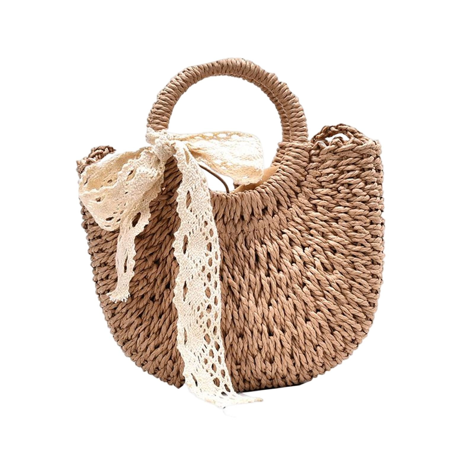 Click here for Bunblic Fashion Straw Bag Big Capacity Lace Basket... prices