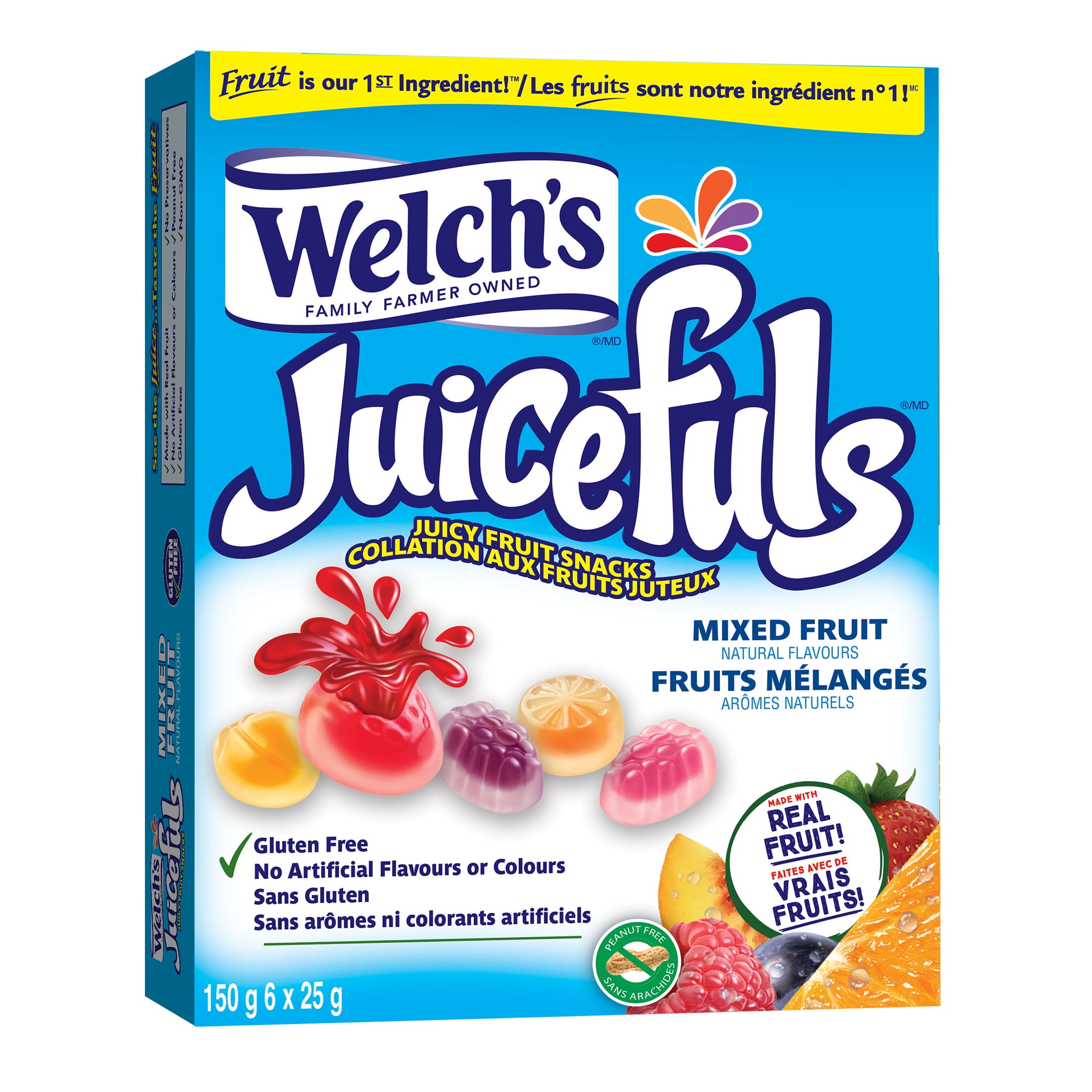 Welch's Fruit Snacks, Mixed Fruit, 6 Count Snack Box, Gluten Free ...