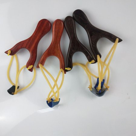 FanShowWood Sling Shot Toys 2 Pack Slingshot Bow Catapult, Hunting ...