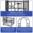 ModFusion 7.2 ft Garden Arbor with Planter Box, Ground Stakes, Metal ...