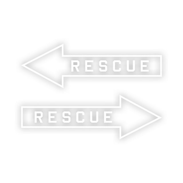 Rescue Arrow Sticker Decal Die Cut - Self Adhesive Vinyl - Weatherproof ...