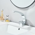 Zovajonia Chrome Bathroom Sink Faucet Modern Single Hole 1-Handle ...