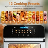 WHALL 12QT Touchscreen Air Fryer Oven, 12 Pre-set Menus, Stainless ...