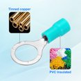 Uxcell 150Pcs Insulated Ring Terminal RV2-8 Battery Lugs 16-14AWG ...