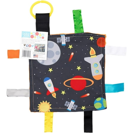 Baby Sensory Crinkle & Teething Square Lovey Toy with Closed Ribbon ...