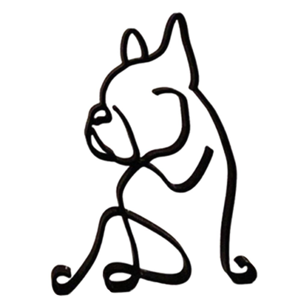 Art Sculpture Statue Simple Design Abstract dogs and cats Figurine ...