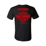 Harley-Davidson Men's Pan Age Engine Short Sleeve Crew-Neck T-Shirt- Black (3XL), Harley ...