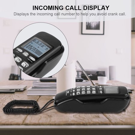 Haofy Landline Wall Phones, Wall Landline Telephone, Black For Office ...