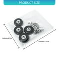 4PCS Quiet Rolling Luggage Wheels Practical Plastic Replacement Set 360 ...