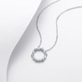925 sterling silver 18k gold open-ring pendant necklace, women's style ...
