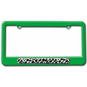 My Other Ride Is A Cow License Plate Tag Frame, Cow Spots Print Design ...