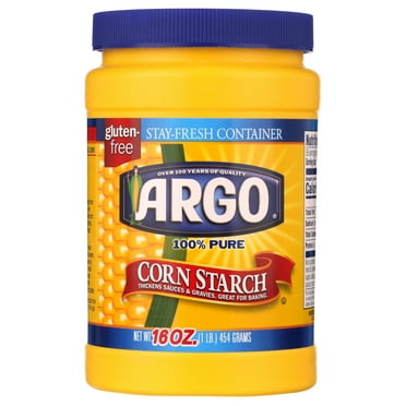 Argo 100% Pure Corn Starch, Gluten Free, 16 Oz for Cooking and Baking ...