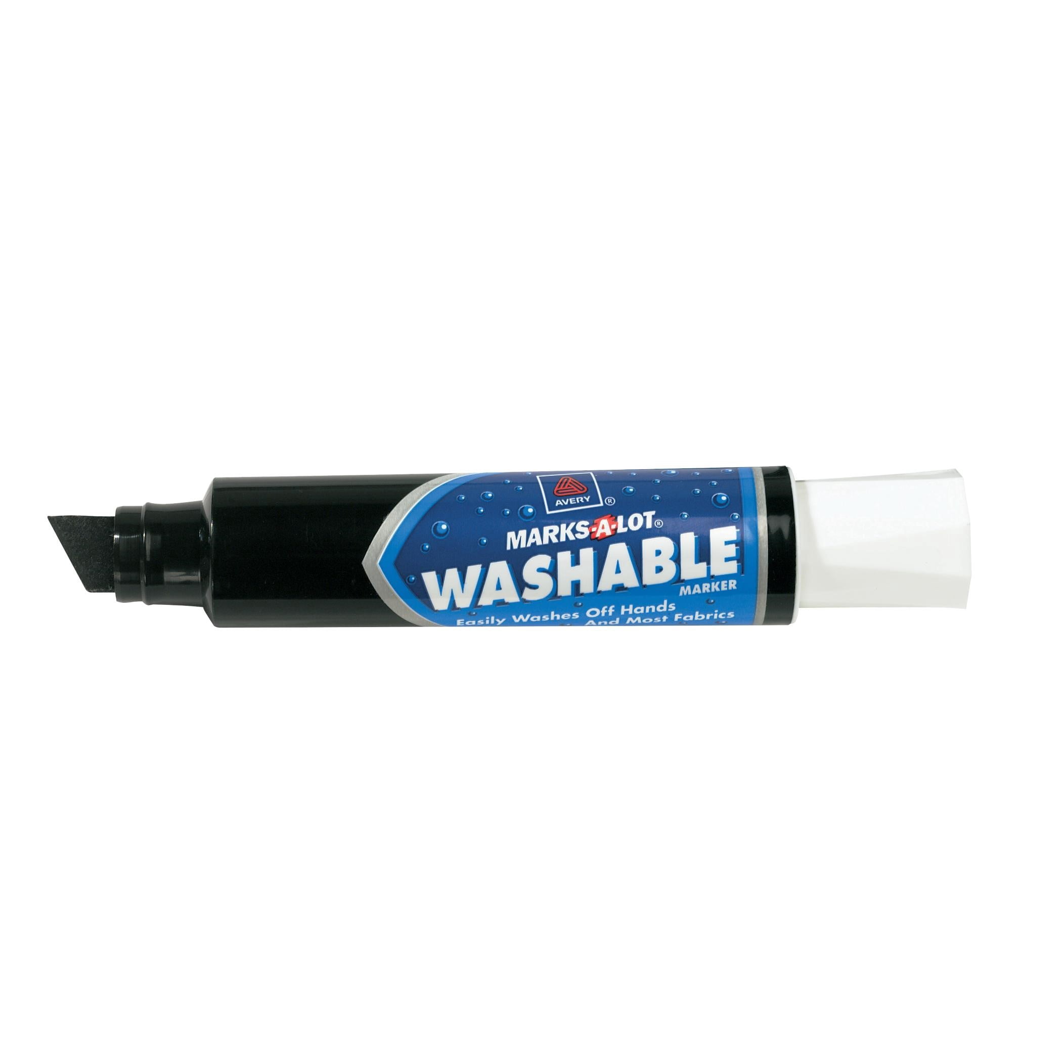 Marks-A-Lot Jumbo Chisel Tip Washable Marker, Black (24158) for sale ...