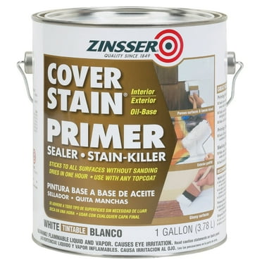 4-Pack of gal Zinsser 03501 White Cover-Stain Oil-Based Stain Block ...