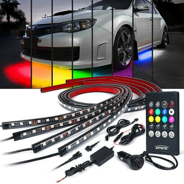 LED RGB Strip Under Car Tube Underglow Underbody System Neon Lights ...