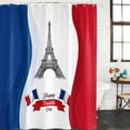 Bastille Day Shower Curtain Set - 48" x 72" Washable Bathtub Curtain ...