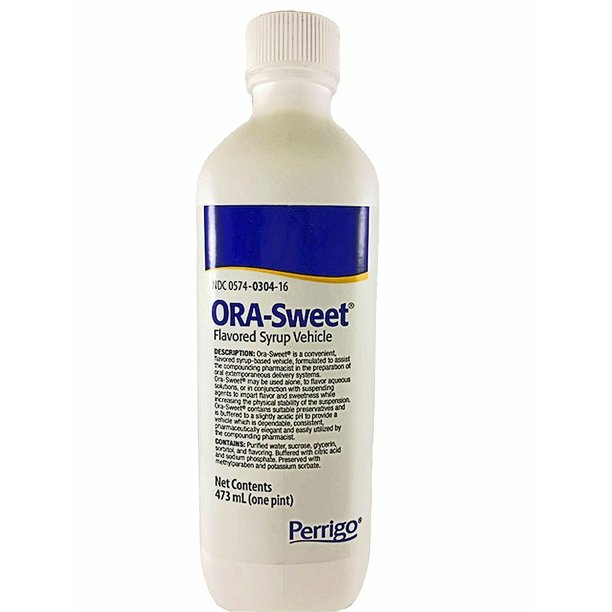 Paddock Ora-Sweet Flavored Syrup Vehicle Slightly Acidic 473ml 16oz, 2 ...