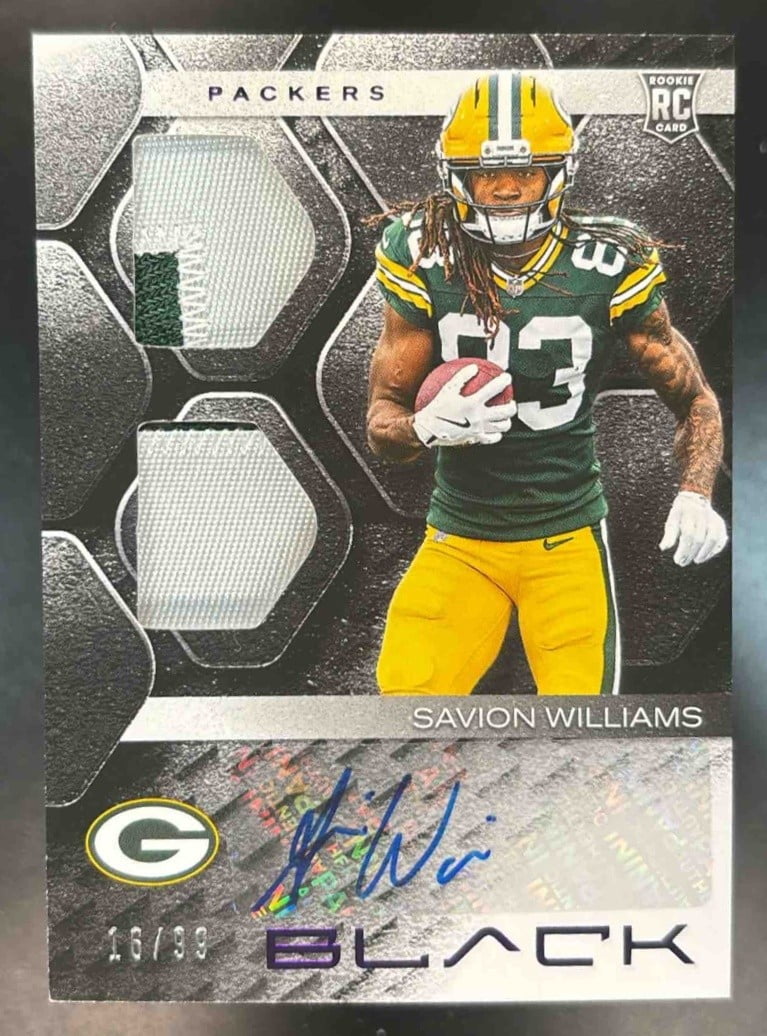 Black Savion Williams #RSM-SWS Rookie Signature Materials Royal ...