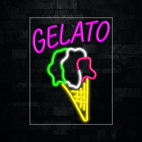 Gelato LED Neon Sign 22"L x 28"H #31717 - Walmart.com